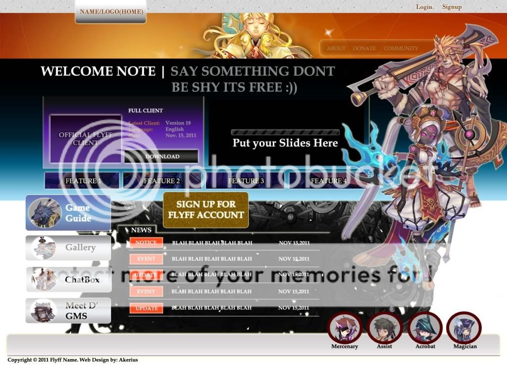 My First Web template (Adobe Photoshop) | RaGEZONE - MMO Development Forums